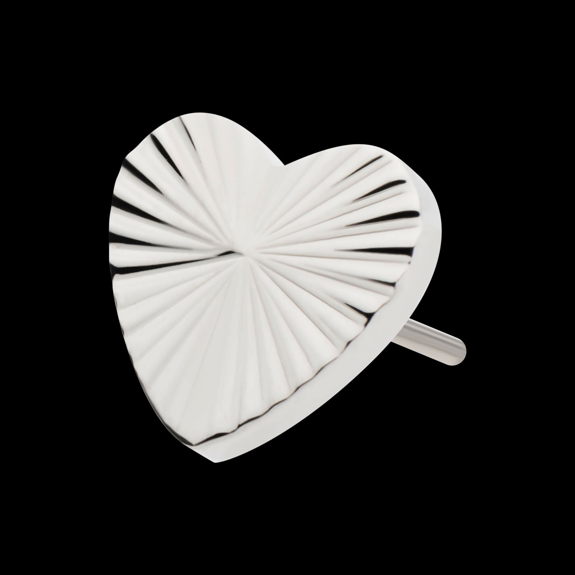 Shop Titanium Threadless Corrugated Heart Top - Durable & Stylish ...