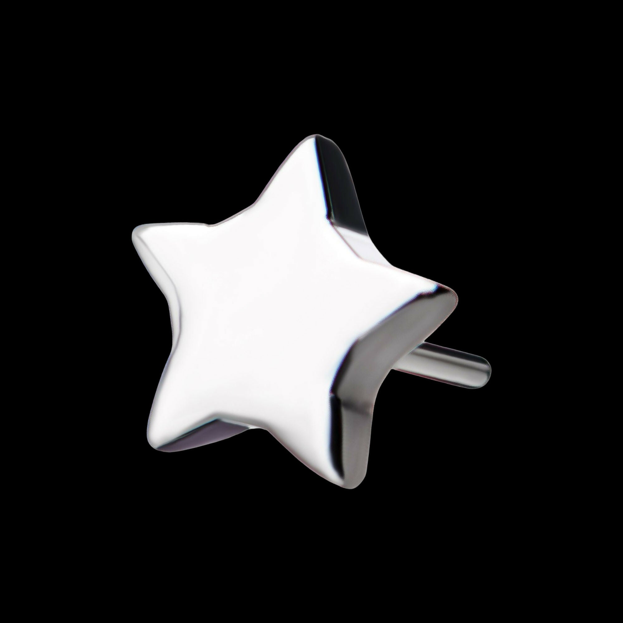 High Polish Titanium Threadless Star Top for Stylish Piercings | Live ...