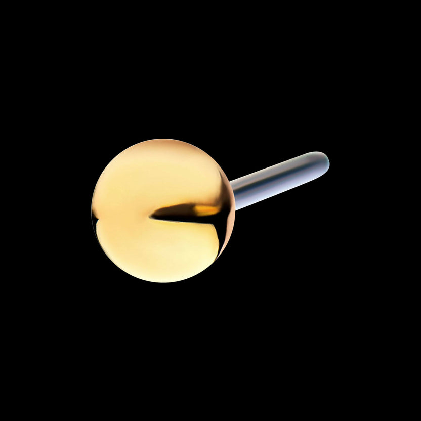 14kt Gold Threadless Ball Top - Stylish & Easy to Use Jewelry | Live By ...